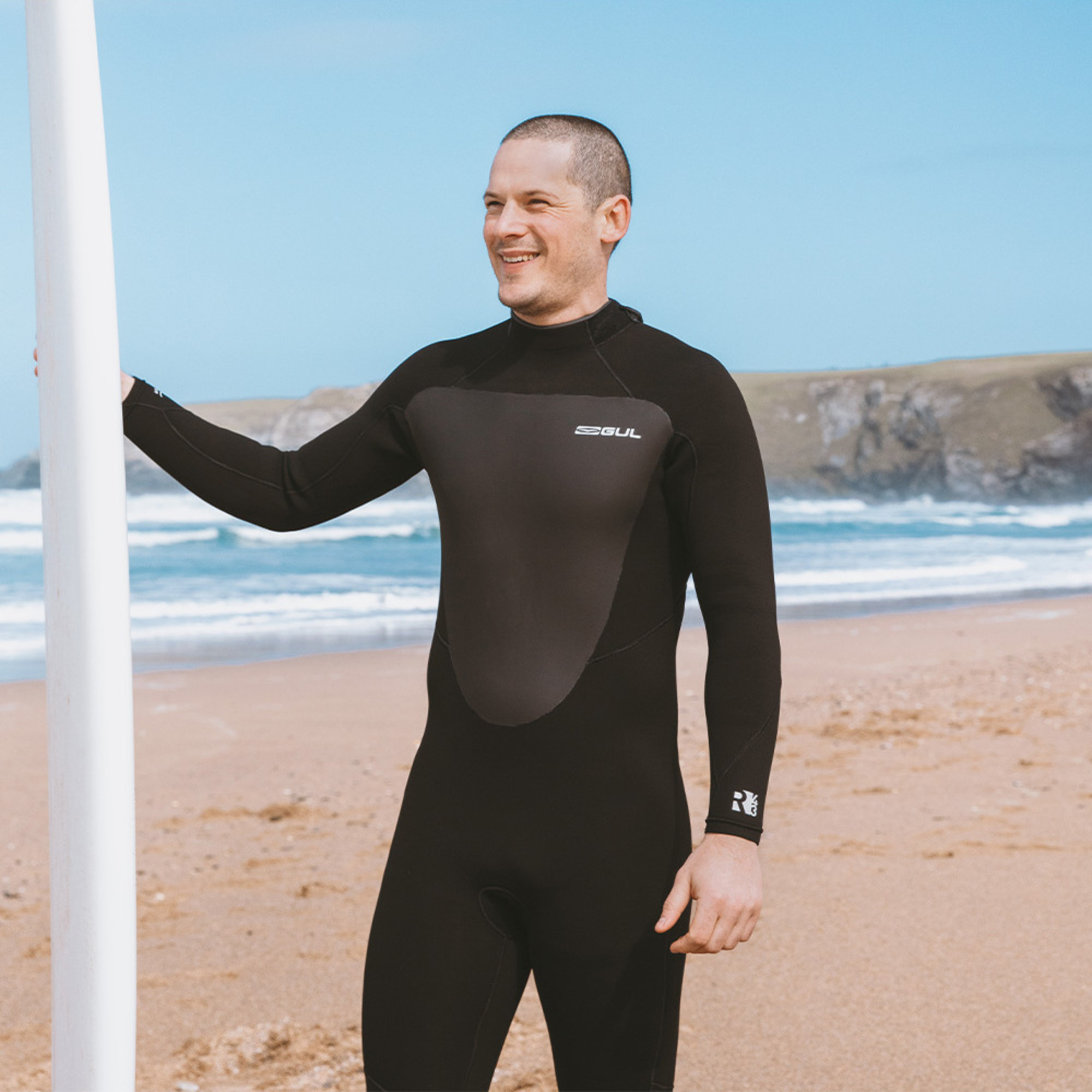 2025 Gul Mens Response 4/3mm GBS Back Zip Wetsuit RE1246-C1 - Black - Wetsuits - | Wetsuit Outlet